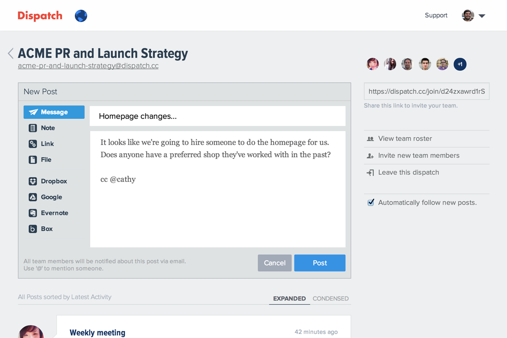 Dispatch Pivots To Bring Order To Group Email