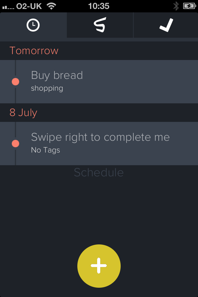 Swipes is a Beautiful GTD App With Tagging and Scheduling
