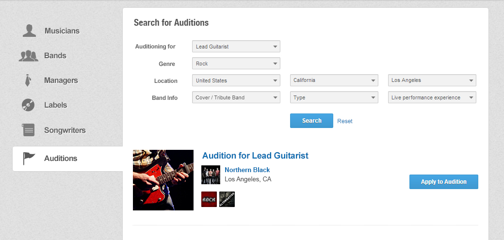 Giggem's Auditions Helps Bands Recruit New Members