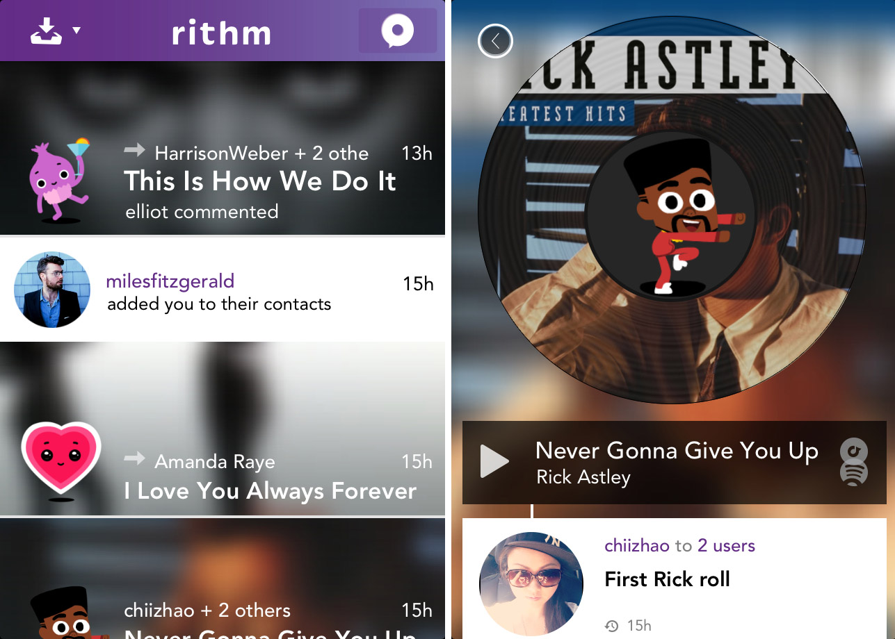 Rithm for iOS Could Make Song Messaging A Hit