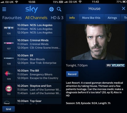 Sky+ iOS App Update Now Lets you Search in More Detail