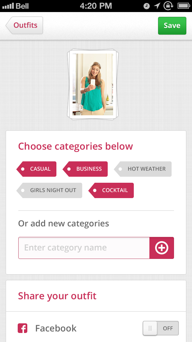 Looks for iPhone lets you tag and categorize your wardrobe, filtering ...