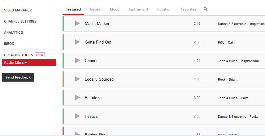 YouTube Audio Gallery: 150 Royalty-Free Instrumentals