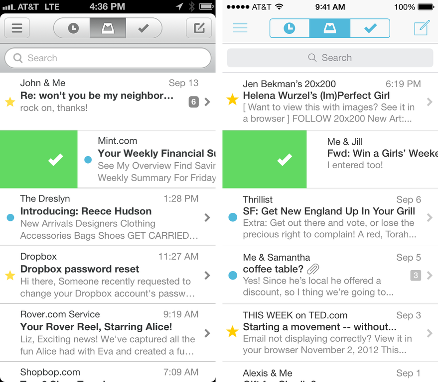 Before and after: The best iOS 7 app redesigns