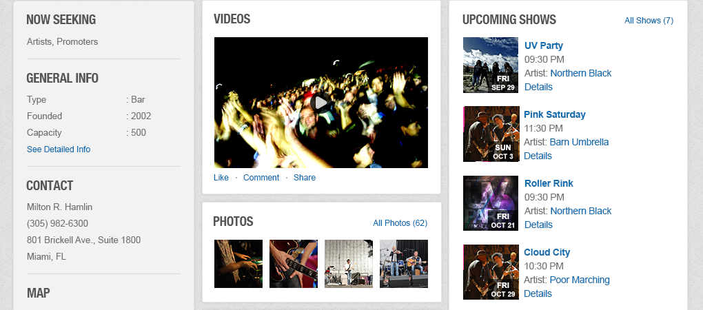 Giggem Introduces Venues and Promoter Profiles
