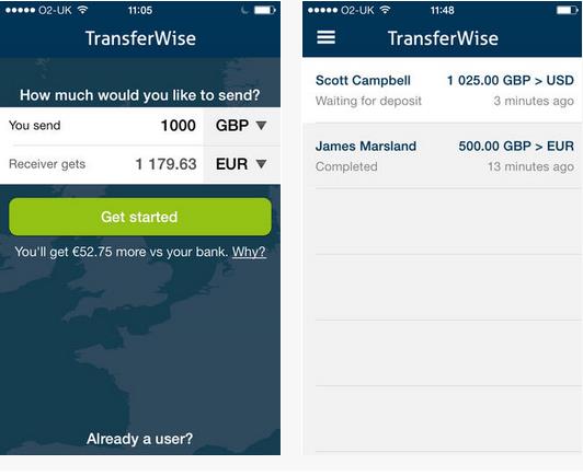 TransferWise Hits iOS