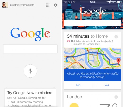 Google Search App Redesigned for iOS 7