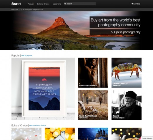 500px Art is a New Place for Photographers to Sell Their Work Online