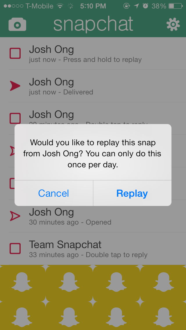 Snapchat for iOS Gets Replays, Front Camera Flash and Filters