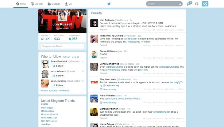 New Twitter for Web Design Rolls Out to all Users