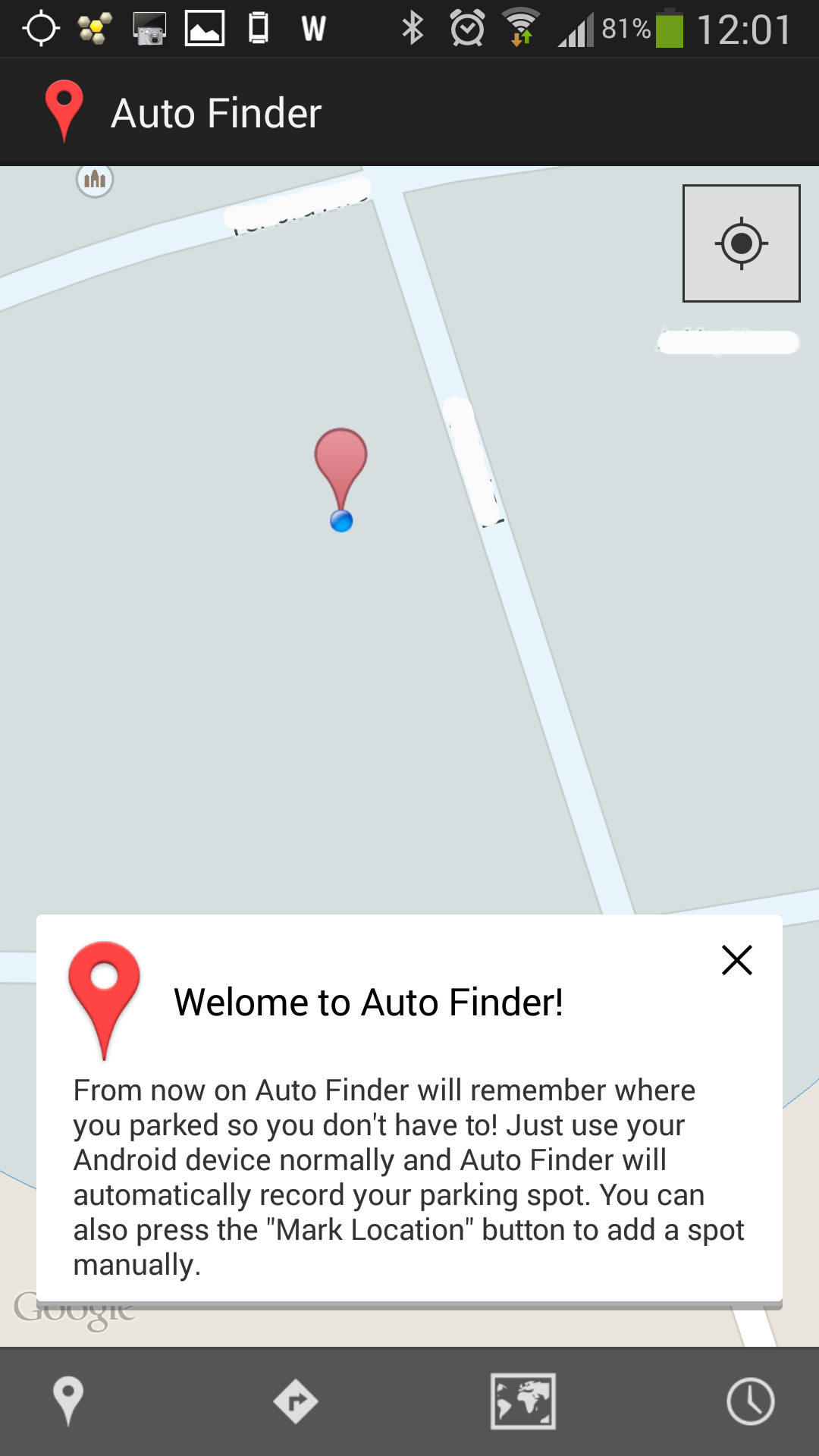 An Android App That Remembers Your Parked Car