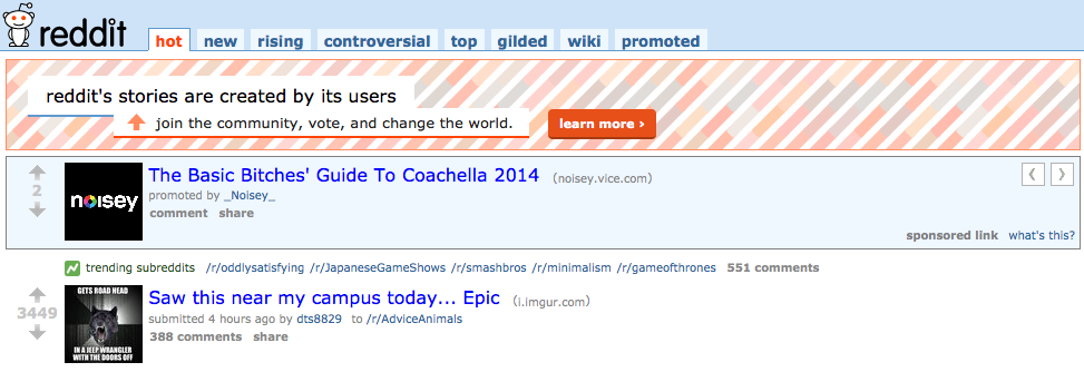Reddit Now Lists Trending Subreddits On Its Front Page