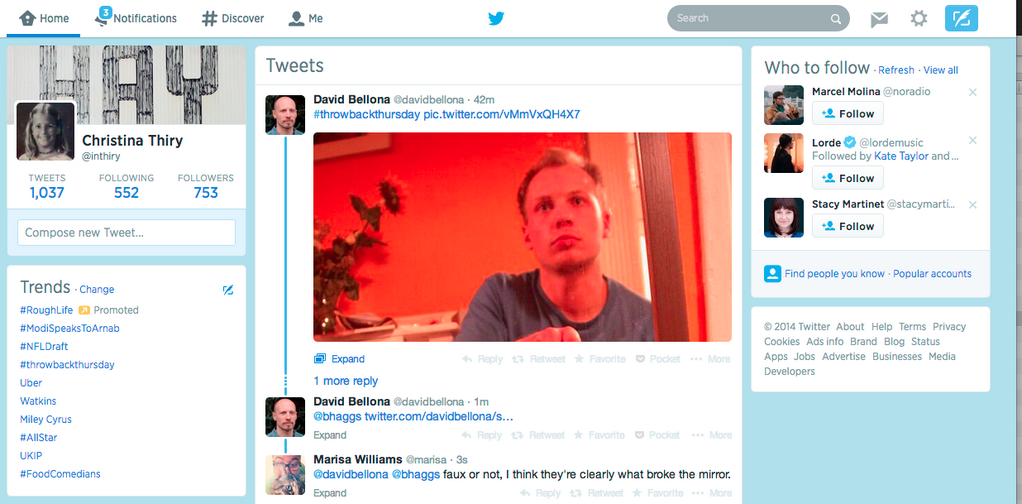 Twitter Updates Its Web Layout With a Third Column