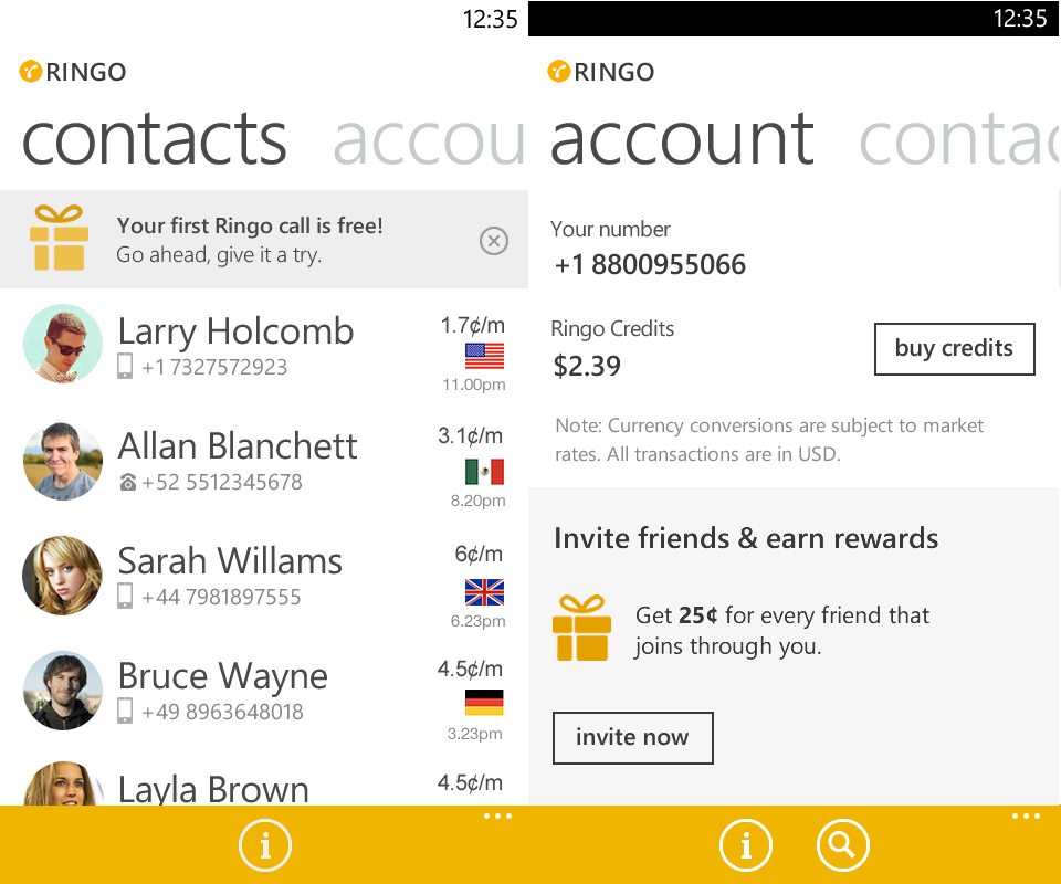 Ringo is a Call App That Doesn't Need Internet Connection