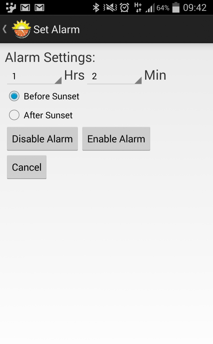 SunSet Timer for Android: It Does What it Says on the Box