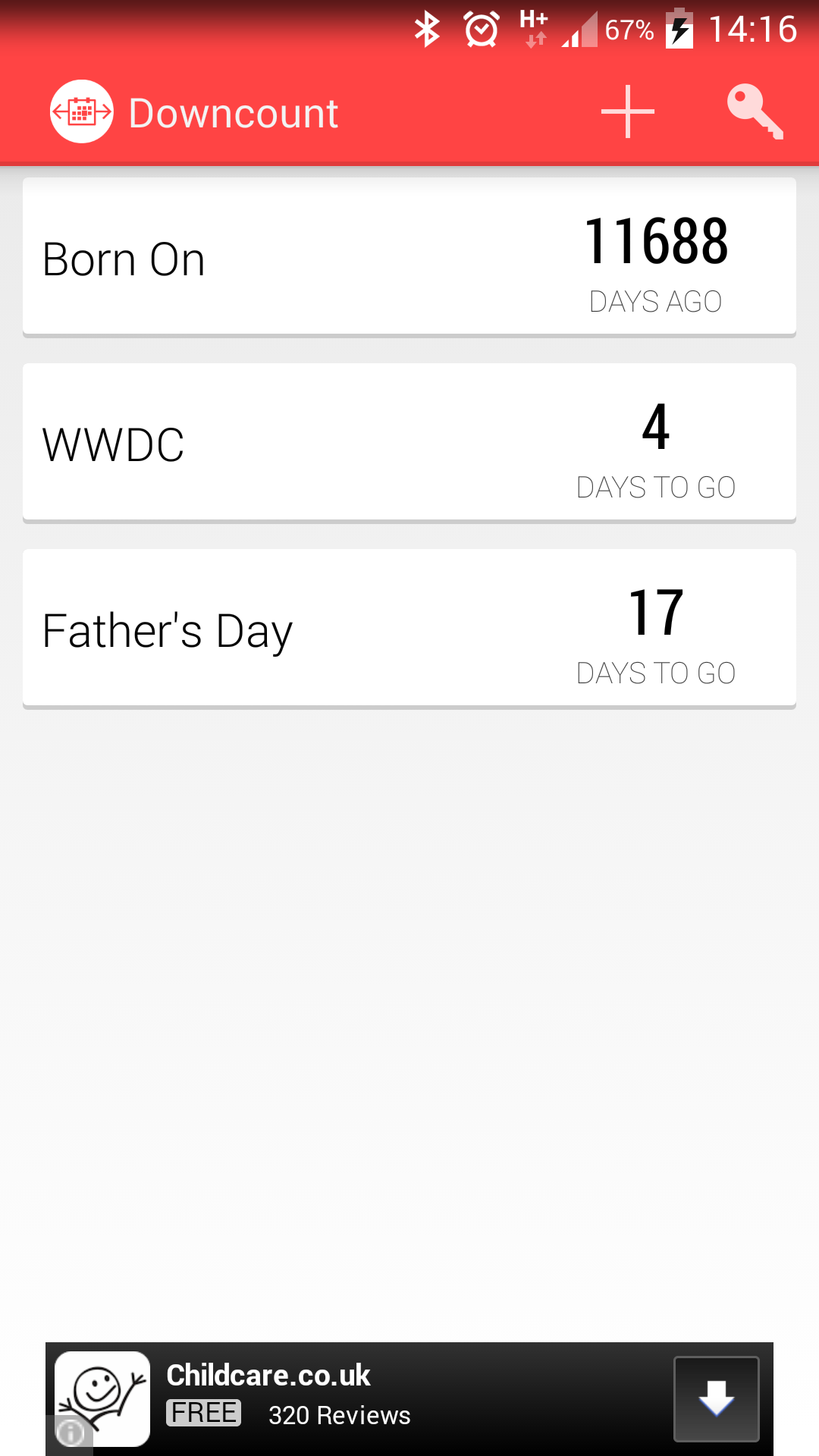 Downcount for Android: Countdown to Big Events