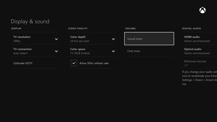 Xbox One Update to Add Sound Mixer, Volume Controls for Chat