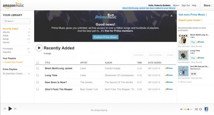 Amazon Launches Music Streaming Service