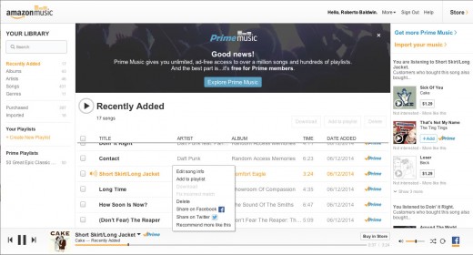 Amazon Launches Music Streaming Service