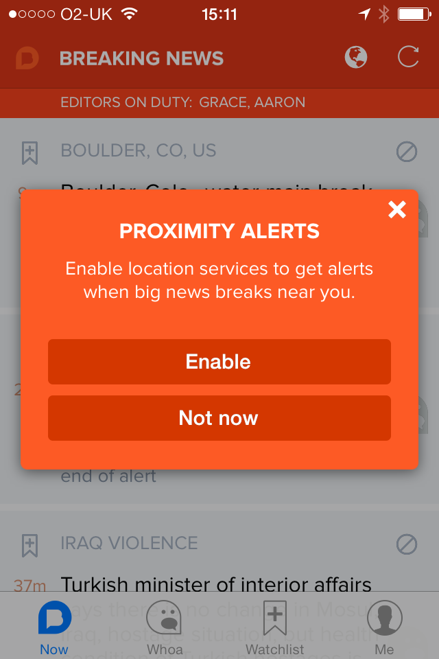 Breaking News App Gets Proximity Alerts