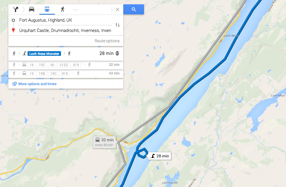 Loch Ness Monster and Dragon Arrive as Google Maps Easter Eggs