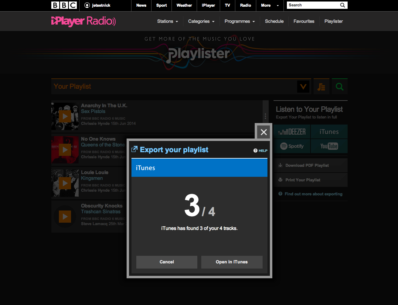 BBC Adds iTunes to its Playlister 'Save it for Later' Music Service
