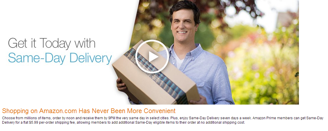 Amazon Same-Day Delivery Comes to 6 New US CIties