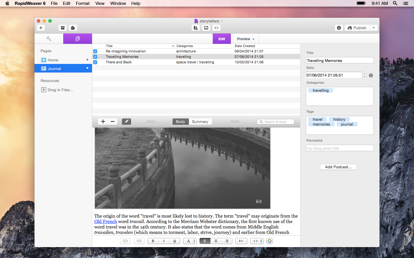 RapidWeaver Web Builder Upgrade Lands In Time for Yosemite