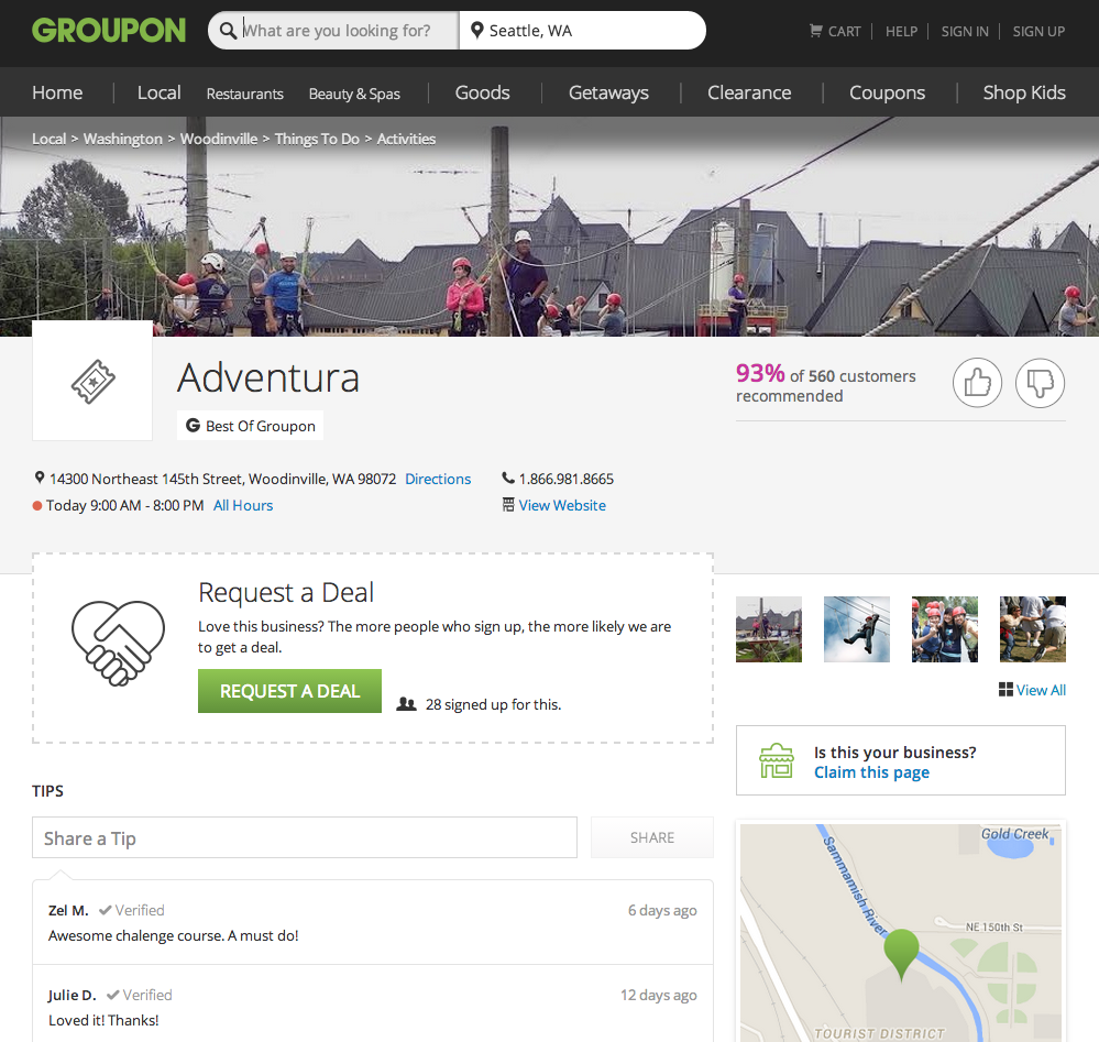 Groupon Gives its Site 'Pages' for 7 Million US Businesses