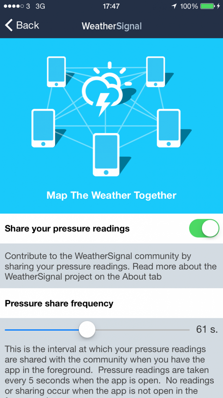 WeatherSignal: Crowdsourced Weather Reports on iPhone