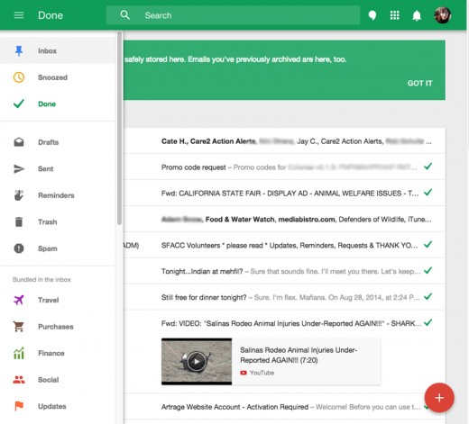 Hands on: Google's Inbox Helps to Organize your Email Life