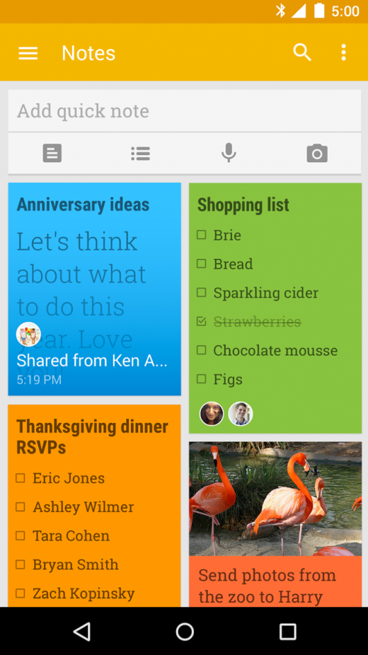 Google Keep Lets You Share and Collaborate on Notes