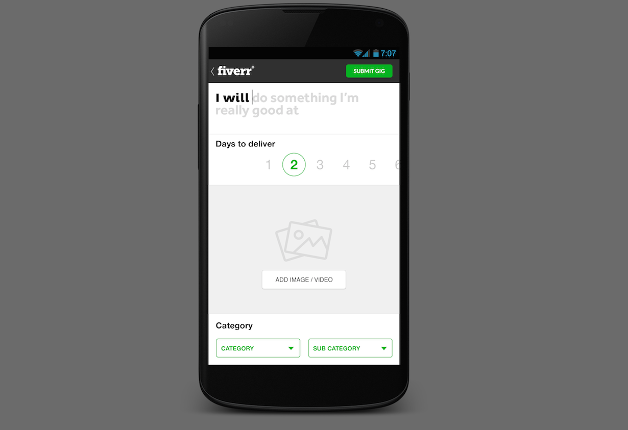 Fiverr Android App Lets Sellers Deliver Projects From The App