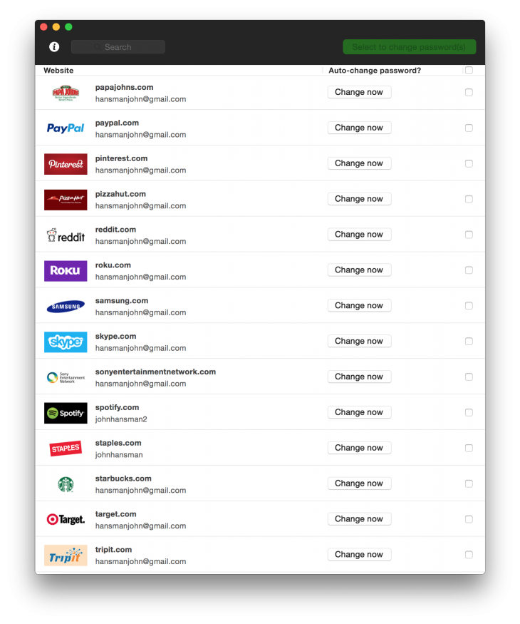 Dashlane's Password Changer Automatically Updates Logins
