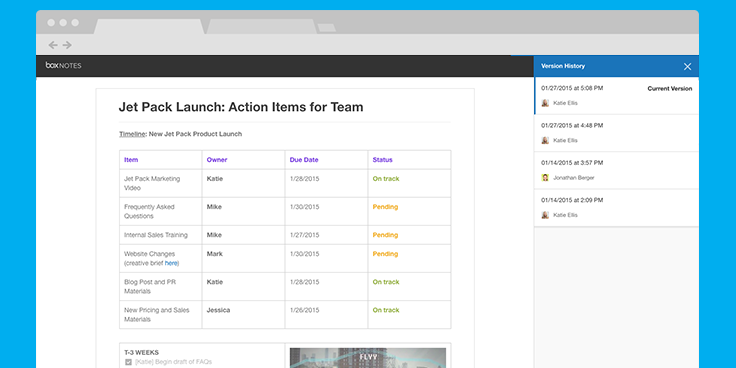 Box Updates Notes with Version History, Tables and Easier Image Insertion