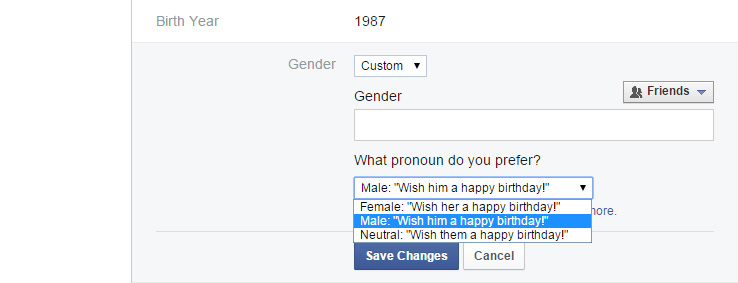 Facebook Now Allows Custom Gender Options