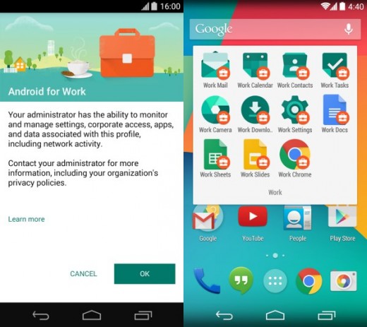 Google Brings Android for Work to Older Devices