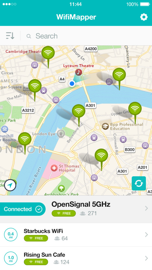 OpenSignal's WifiMapper finds good hotspots anywhere you go