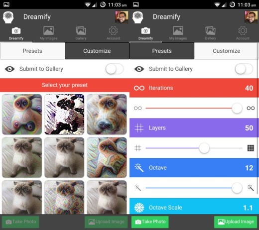 Dreamify (Android) creates trippy images from your photos