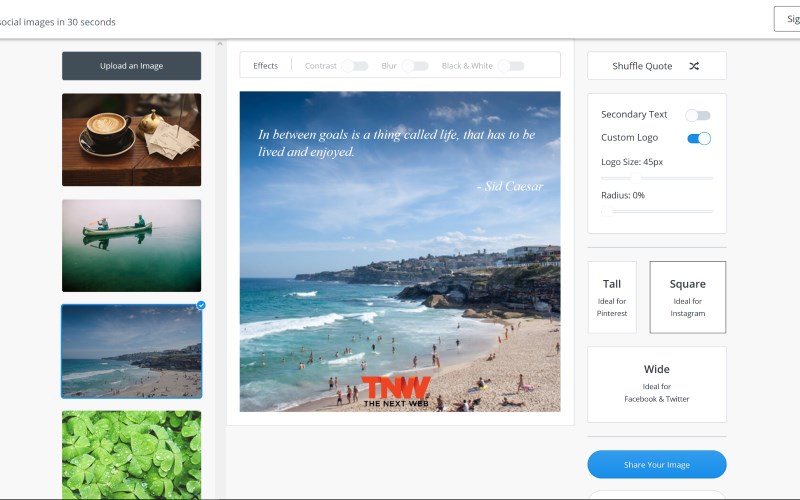 Pablo now creates perfectly sized images for social networks