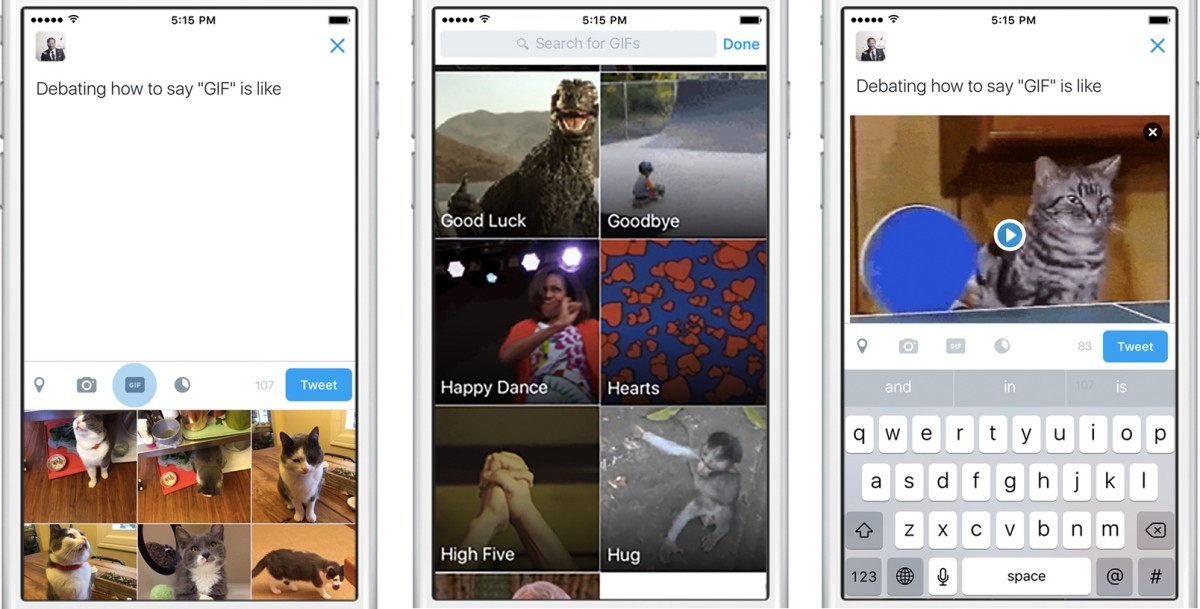 Twitter is adding a dedicated GIF button to make your timeline and DMs ...