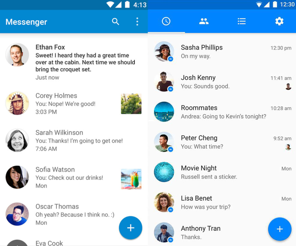 Facebook Messenger gets a Material Design makeover on Android