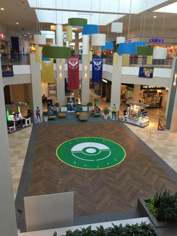 Mall embraces Pokémon Go, turns its lobby into a battle arena