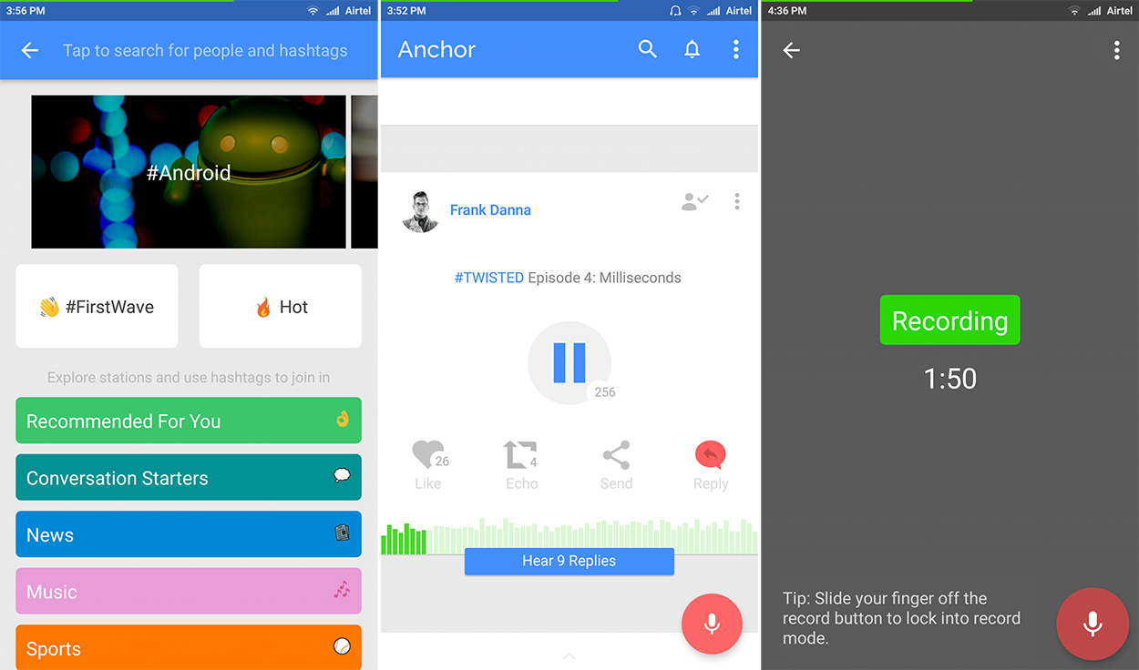 Anchor brings its 2-minute podcasting app to Android