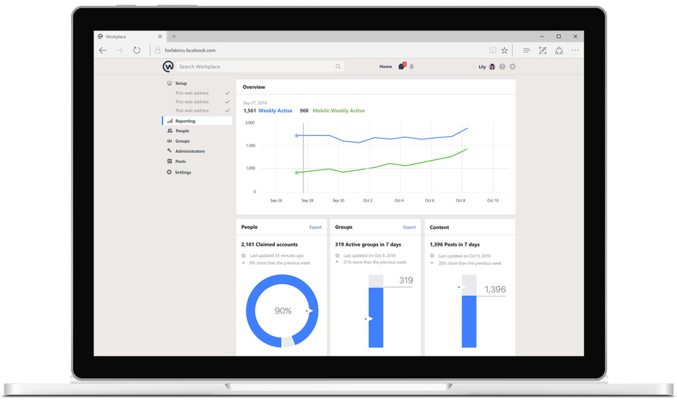 Facebook's Workplace collaboration app for companies is here
