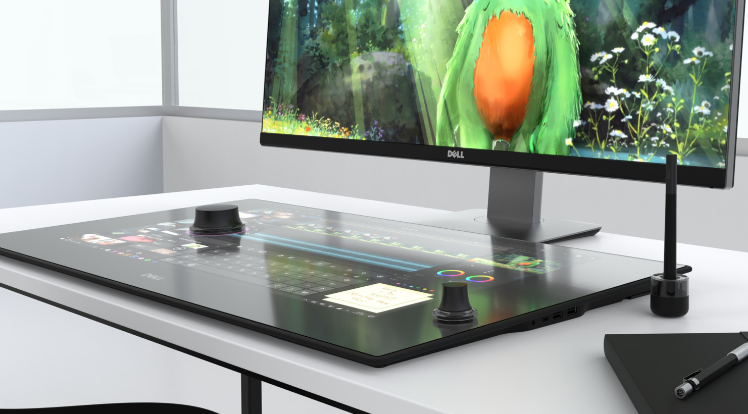 Dell takes on the Surface Studio with a ginormous drawing tablet