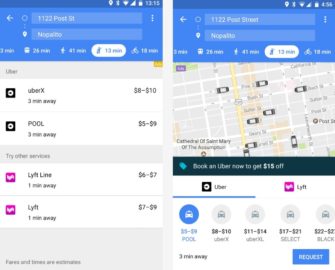 Google Maps now displays Uber drivers in real-time