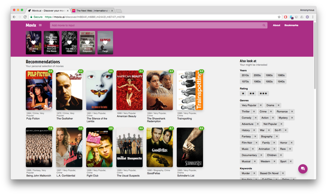 Movix uses artificial intelligence to hit you with the best movie ...