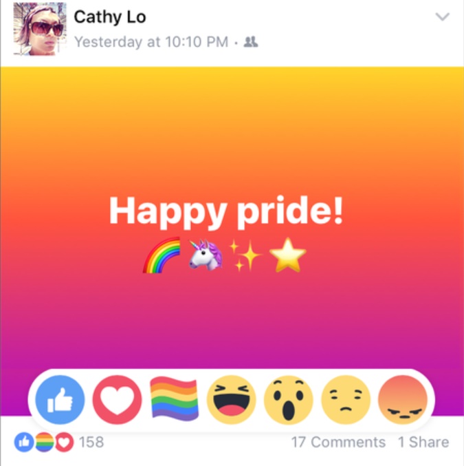 Facebook celebrates Pride month with rainbow reaction, frames, and filters