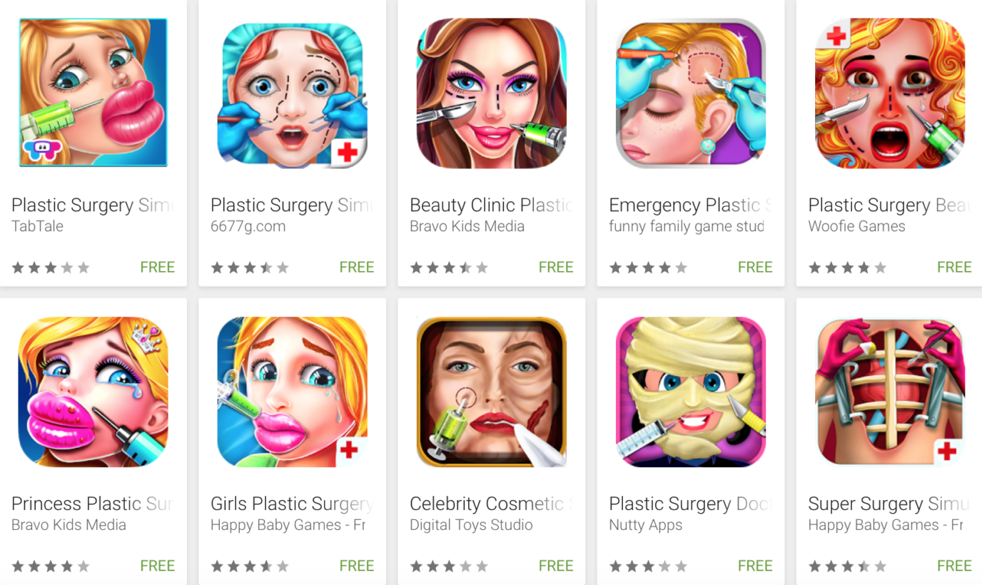 Study shows plastic surgery apps are targeting little girls